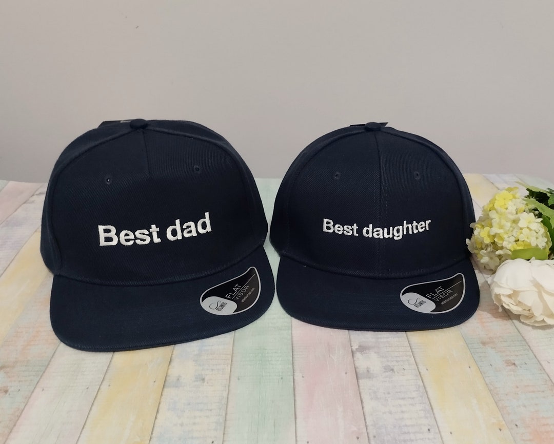 Best Dad Best Daughter Matching Hats Set of Two Snapback Caps for Adult ...