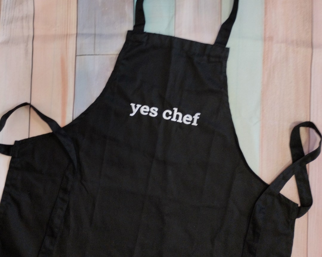 Kitchen Apron for Adults, Teens and Kids Yes Chef Embroidered With Logo, Text or Name Custom ...