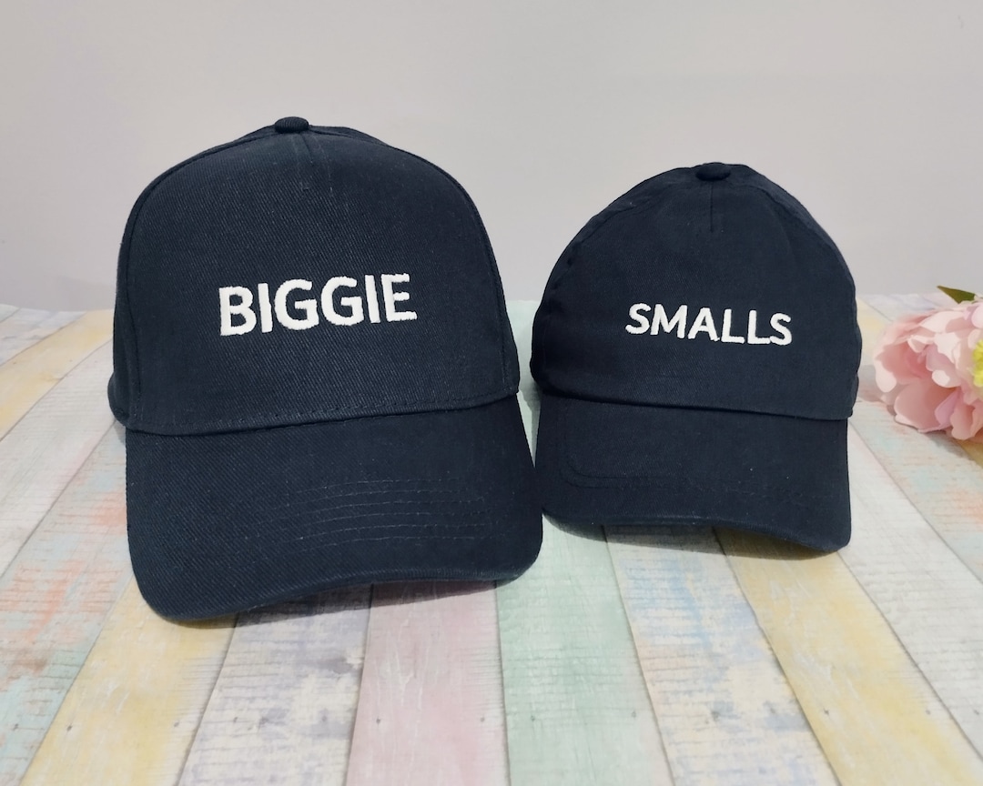 Biggie Smalls Matching Hats Set of Two Caps Machine Embroidery ...
