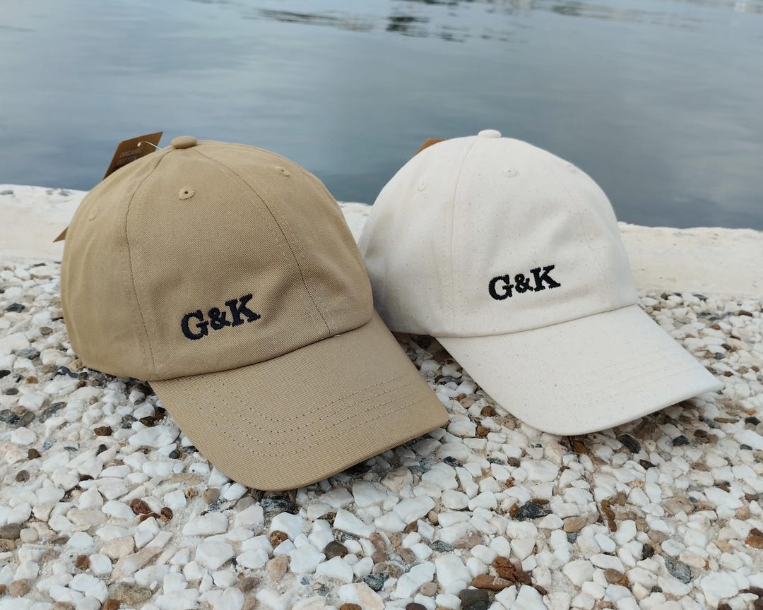 Initials | Names | Matching Hats | Set of Two Caps | Machine Embroidery ...