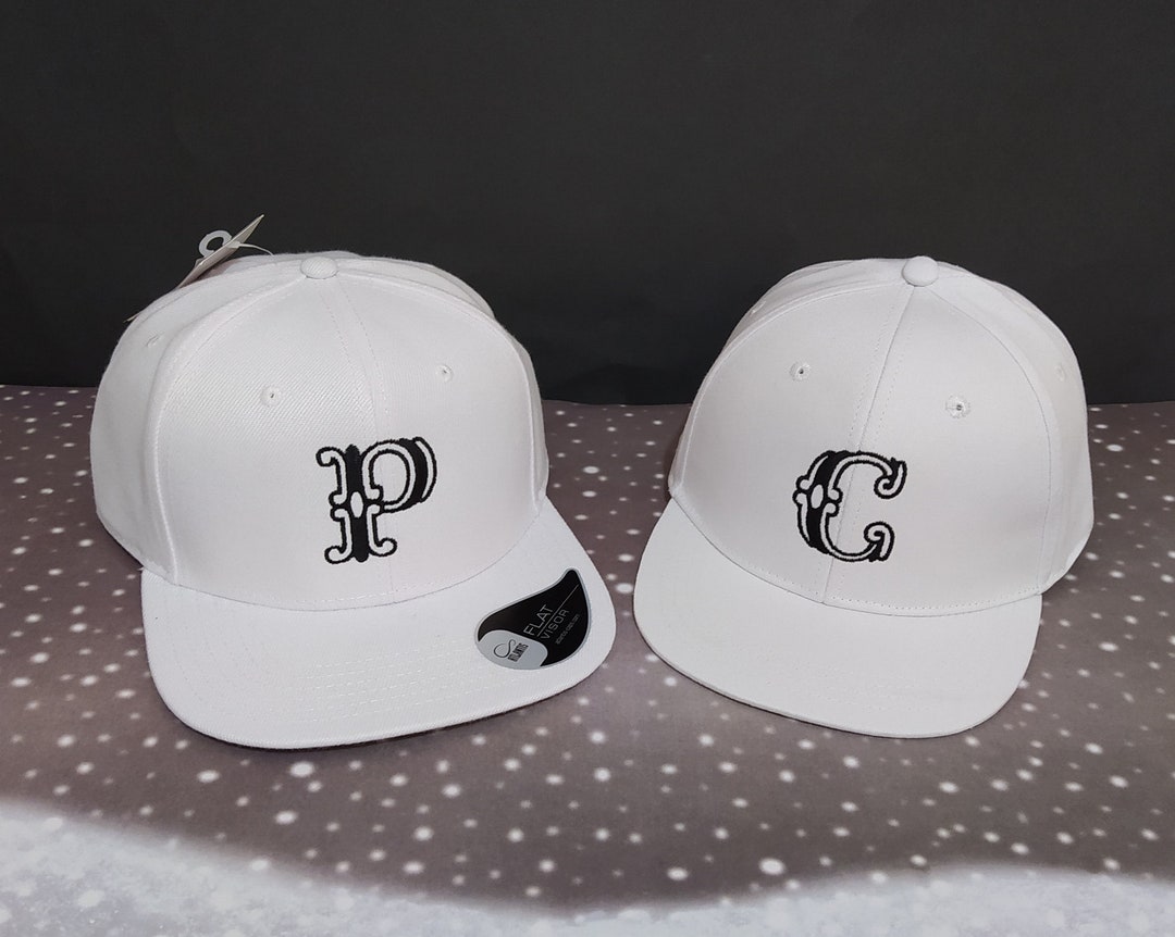 Initials or Names Matching Hats Set of Two Snapback Caps for Adult and ...