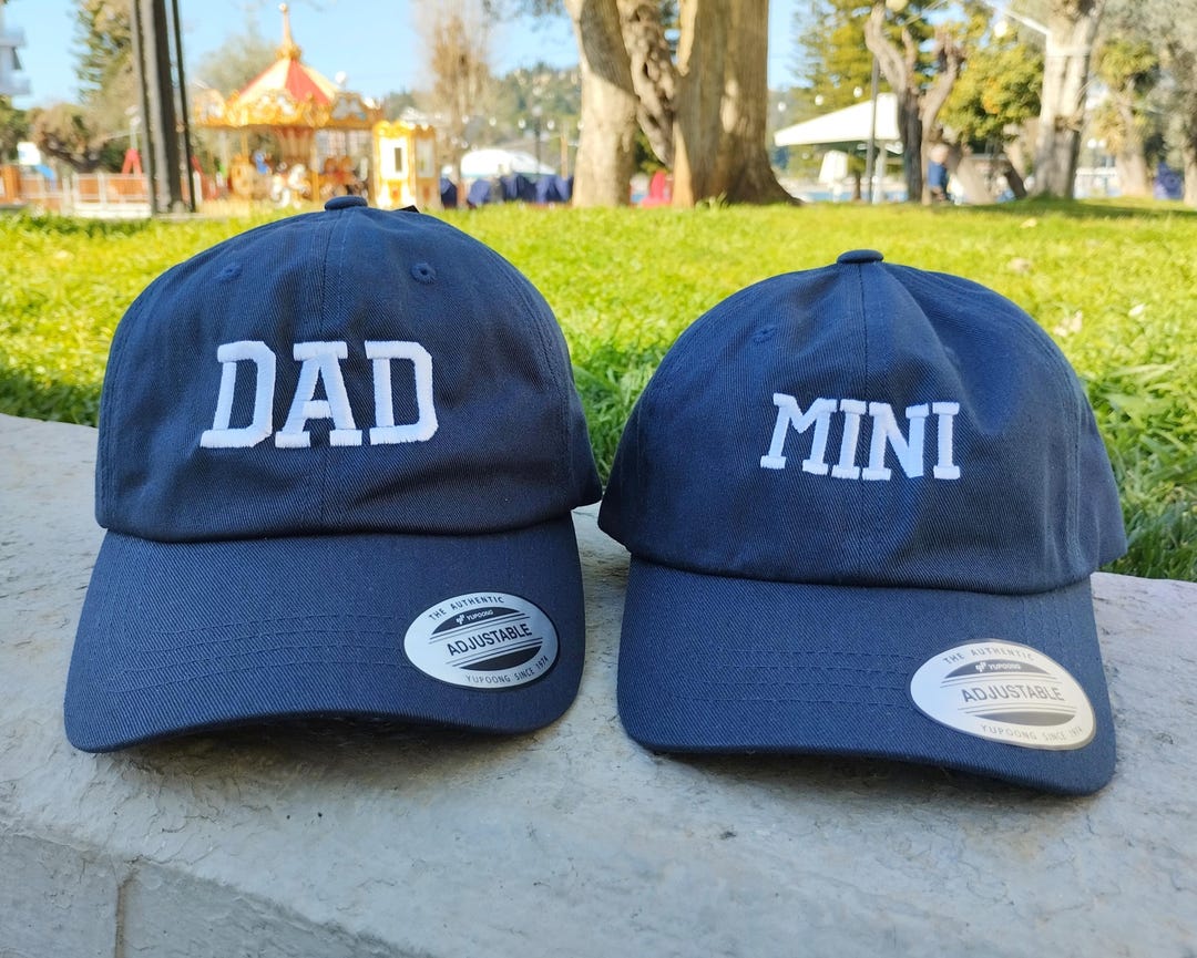 Dad and Mini Matching Baseball Caps: Embroidered Father/child Set | Low ...