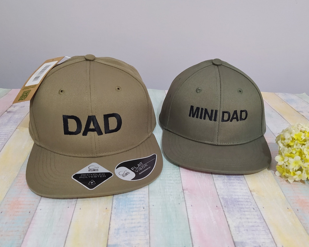 Dad Mini Dad Matching Hats Set of Two Snapback Caps for Adult and Kid ...