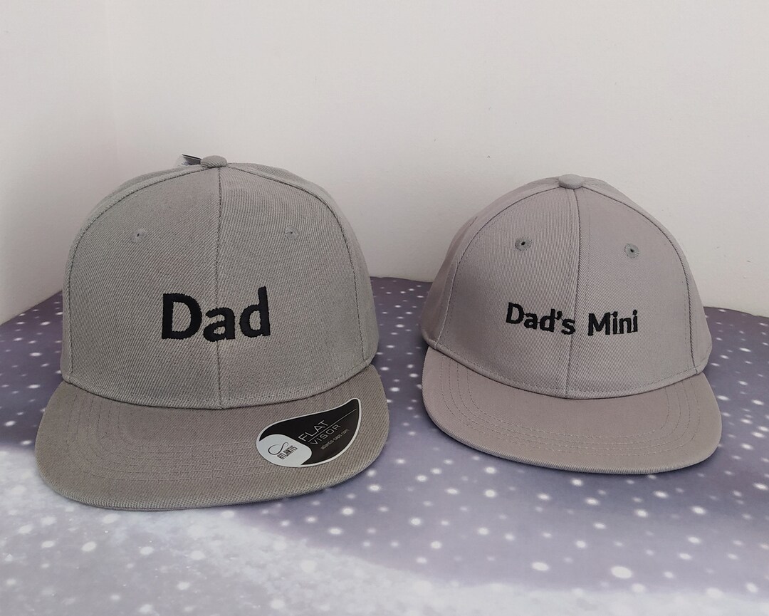 Dad Dad's Mini Matching Hats Set of Two Snapback Caps - Etsy
