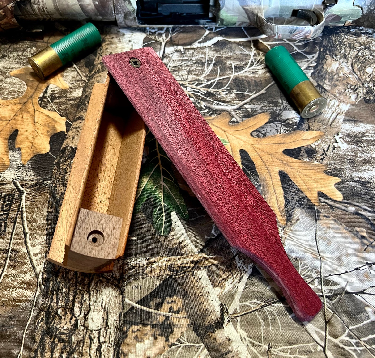 Purpleheart & Mahogany Box Call. Turkey Call. Laser Engraved ...