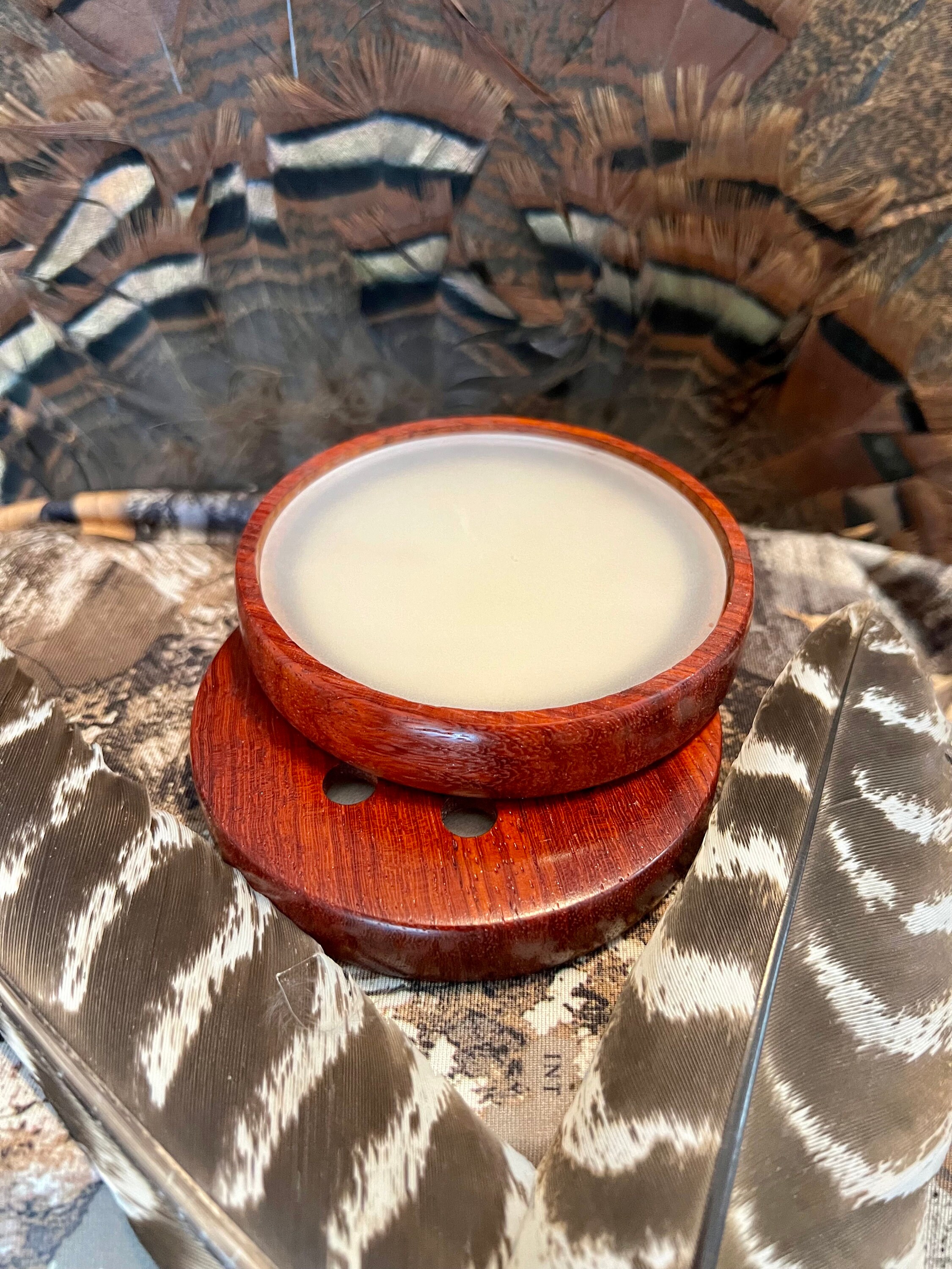 3.5" Turkey Pot Padauk Game Call. Slate or Blasted Glass Strike Surface ...