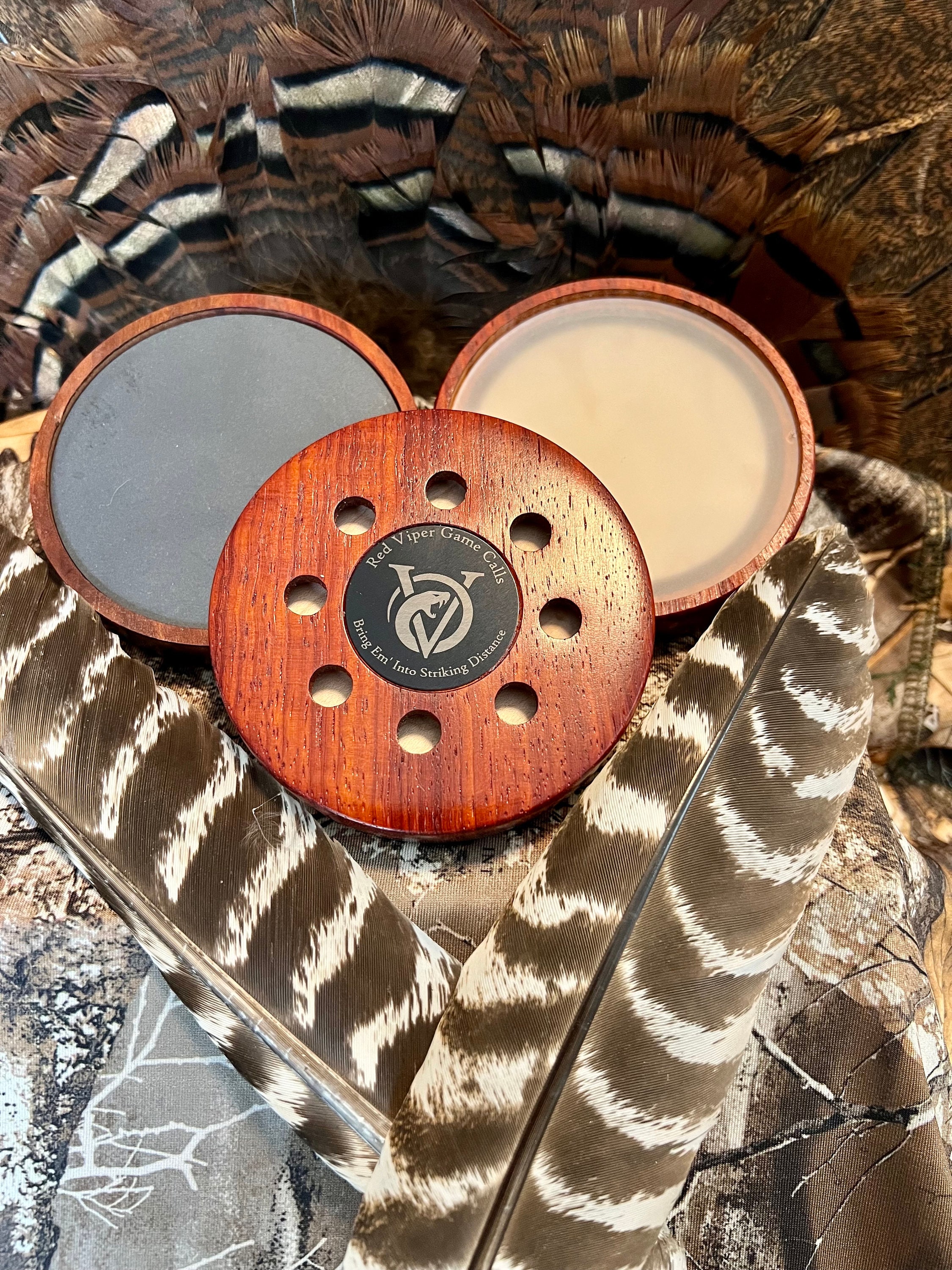 3.5" Turkey Pot Padauk Game Call. Slate or Blasted Glass Strike Surface ...