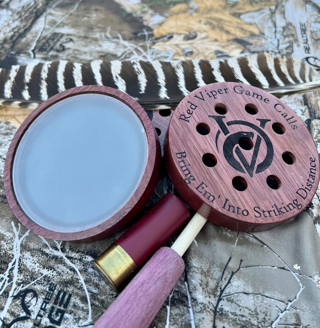 3.5 Turkey Pot Call. Purpleheart Game Call. Multiple Strike Surfaces ...