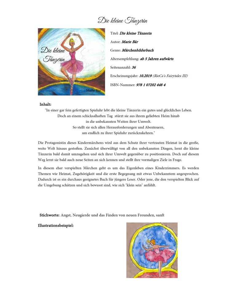 Rieca's Fairytales: the Little Dancer - Etsy