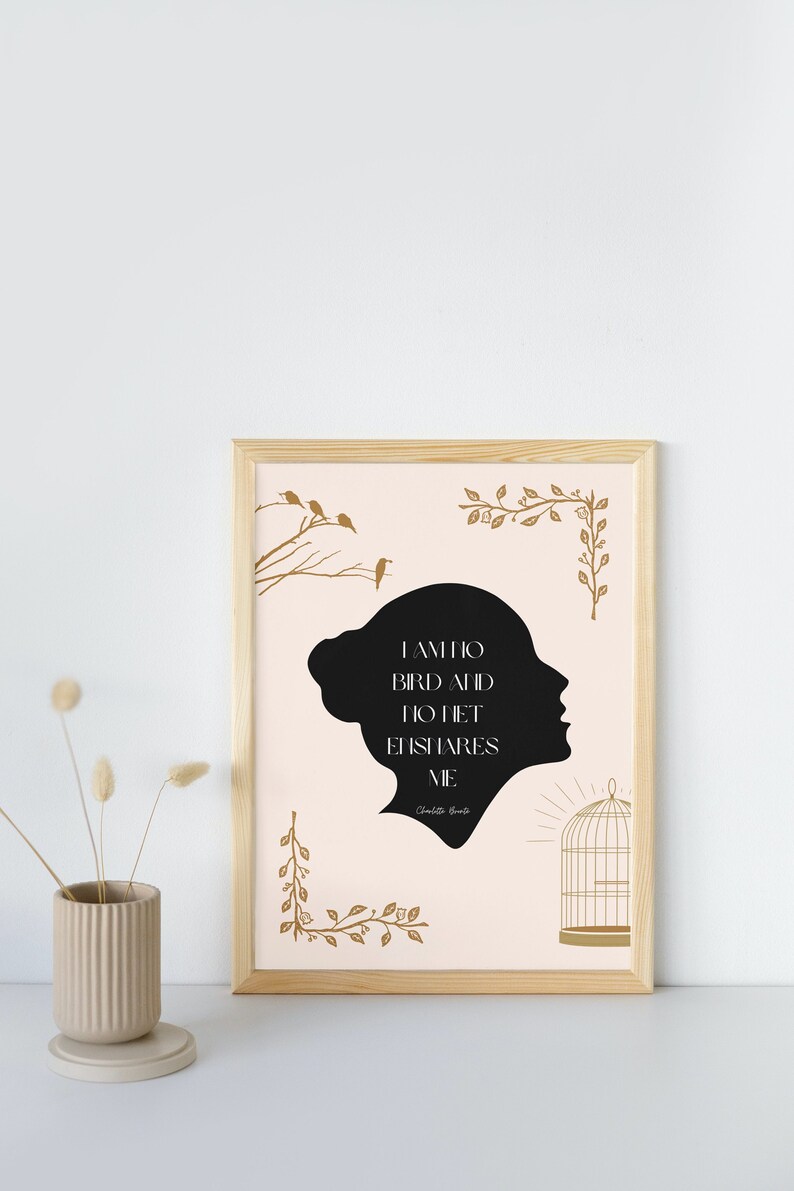 Poster Printable Book Jane Eyre by Charlotte Brontë, I Am No Bird ...