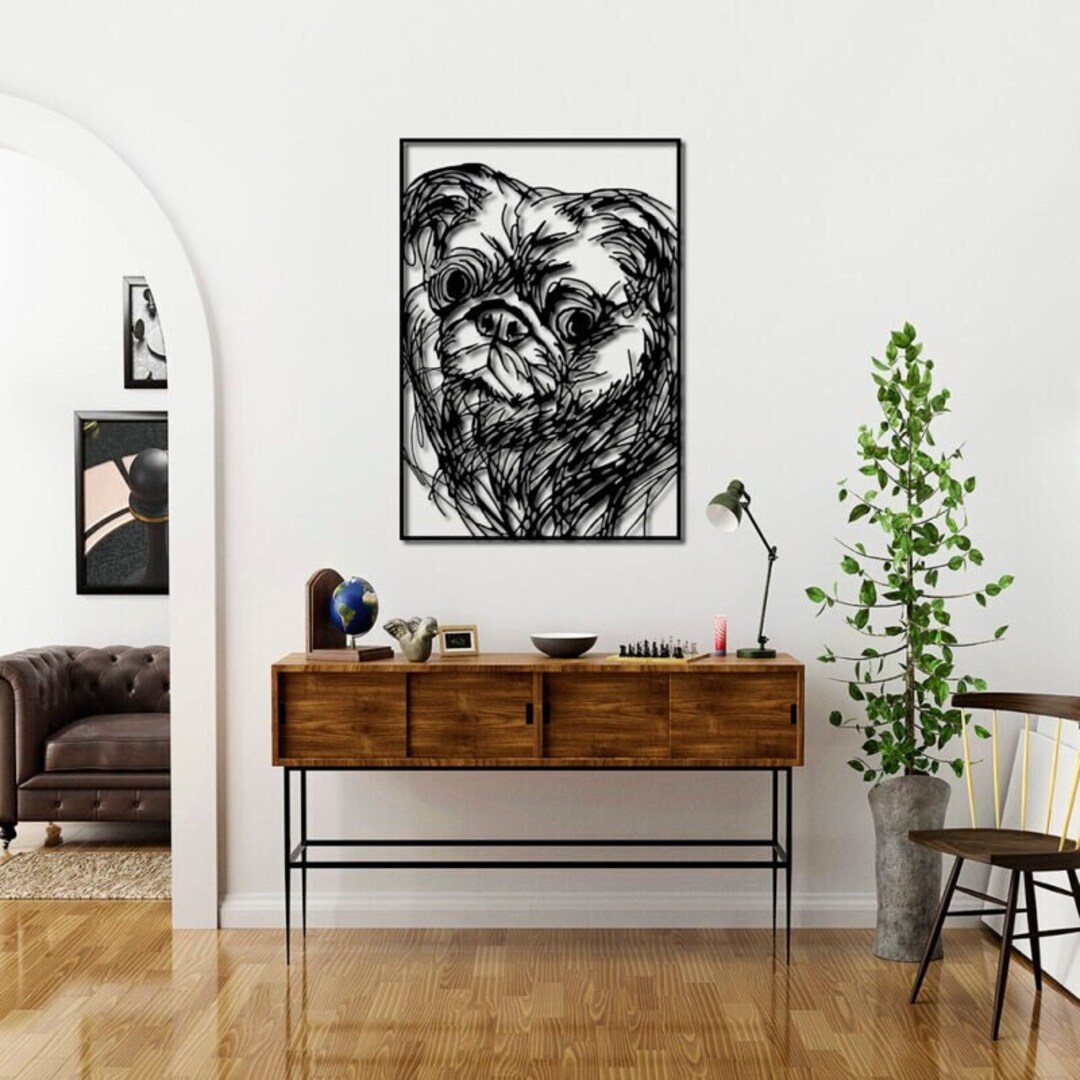 Pug Metal Wall Art Metal Wall Art Animal Metal Wall Art Pug - Etsy
