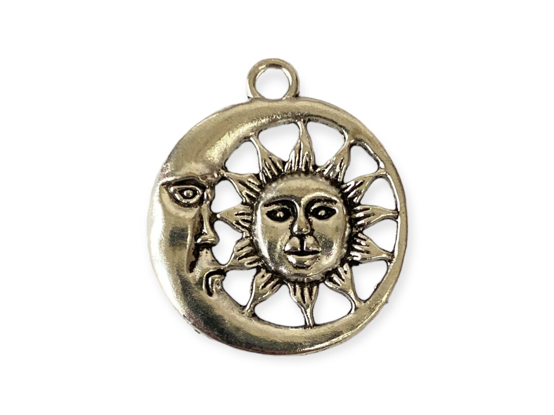 Celestial Sun & Moon Charm, Divination Charms, Junk Journal Charms ...