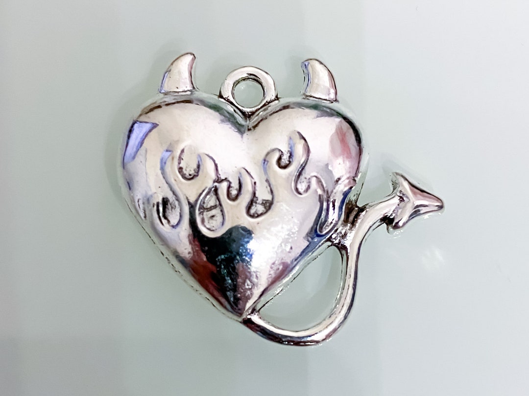 Devilish Hearts 2 or 4 PC Charms, Divination Charms, Junk Journal ...