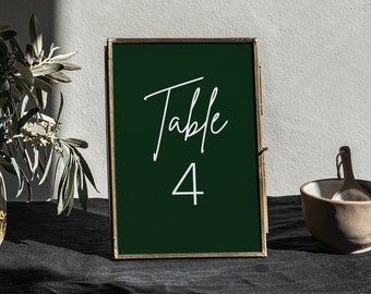 Green Table Numbers | Etsy