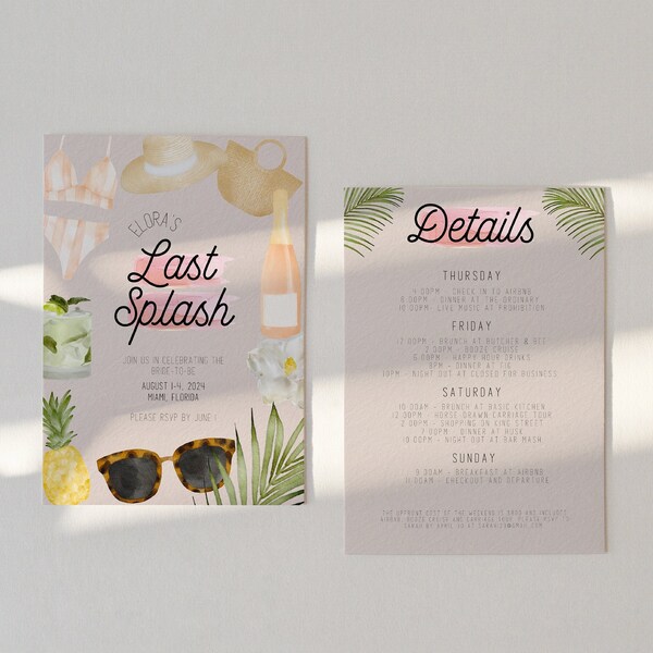 Last Splash Bachelorette - Etsy