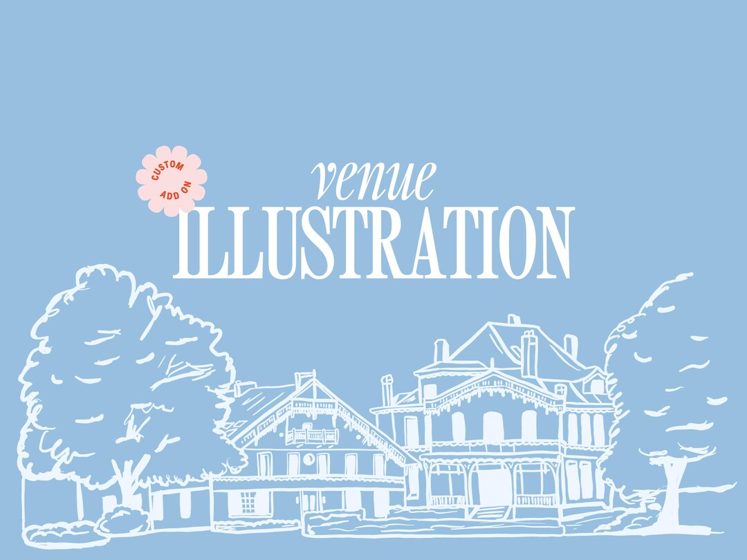Custom Venue Illustration Design for Your Wedding - Hand Drawn Wedding ...