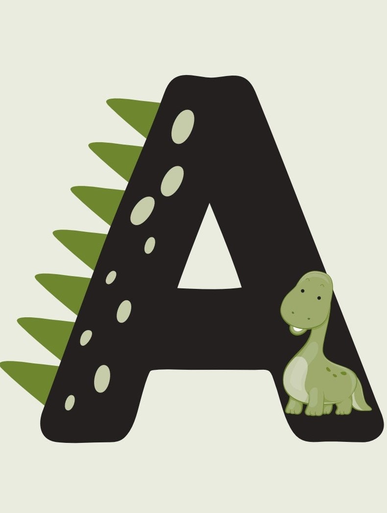Dinosaur Themed Letter and Number Bundle - Etsy