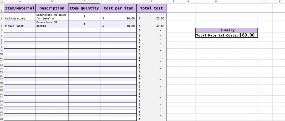 Expense Worksheet | Simple and Easy Small Business Finances Worksheet ...