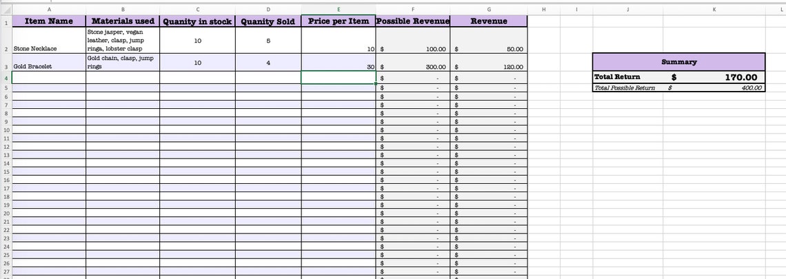 Expense Worksheet | Simple and Easy Small Business Finances Worksheet ...