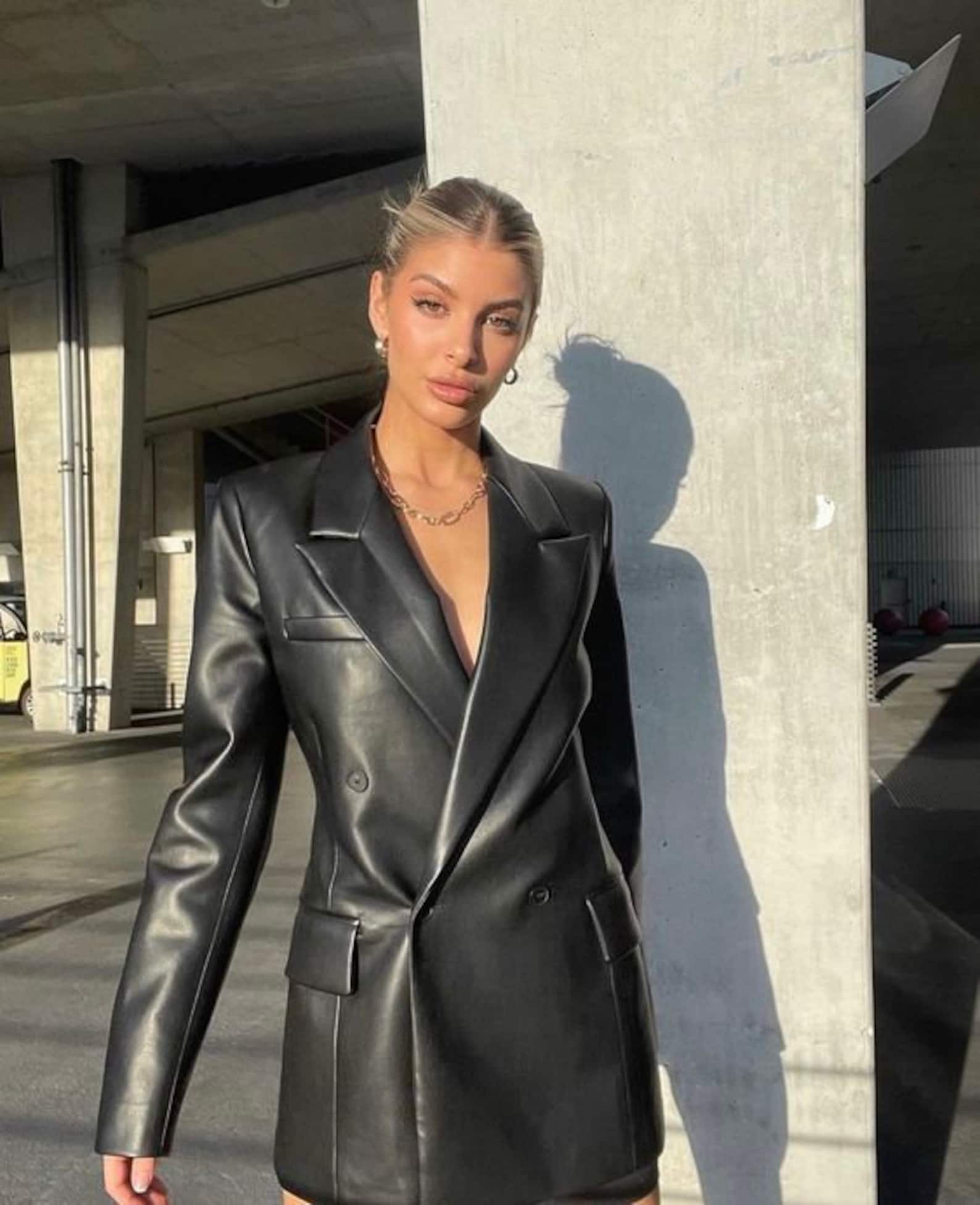 Customized Women's Lambskin Lamb Skin Leather Coat. - Etsy