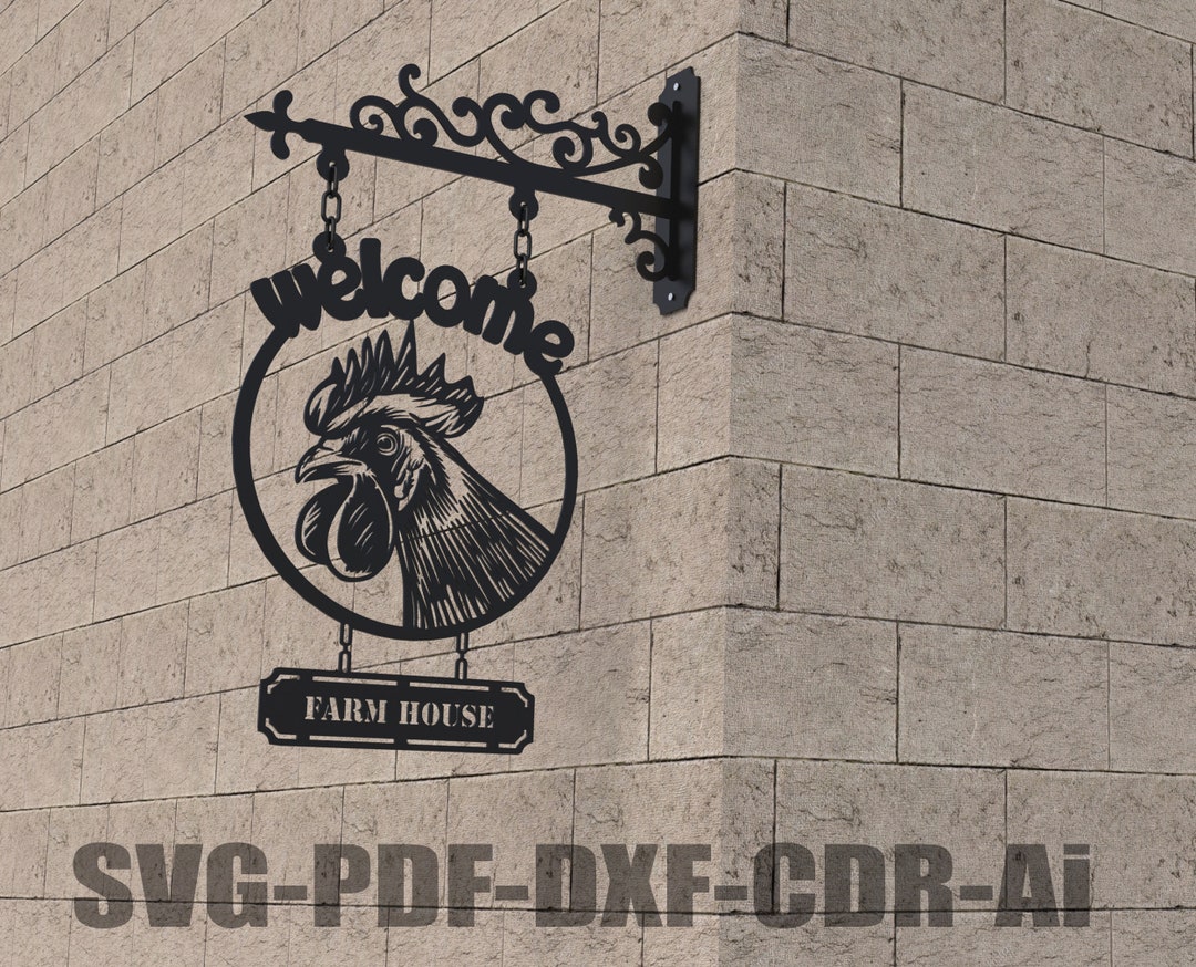 Welcome Sign for Farms. Laser Cutting and Cnc Cutting Plans. Digital ...