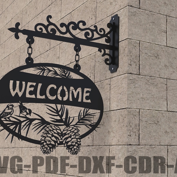 Cnc Welcome Sign Plans - Etsy