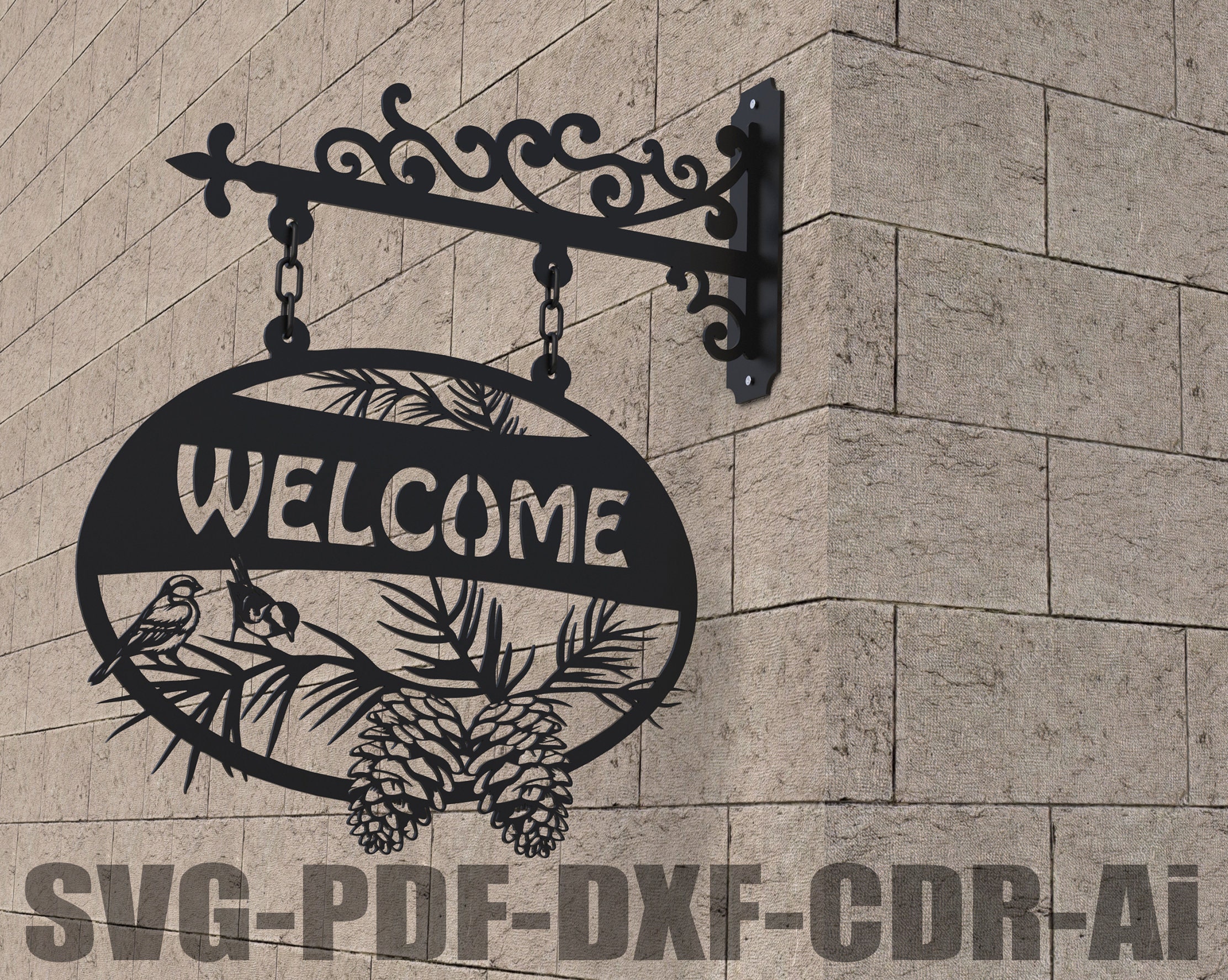 Welcome Sign for Farms. Laser Cutting and Cnc Cutting Plans. Digital ...