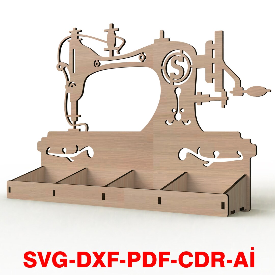 Sewing Machine Organizer Cut Files. Digitall Download. Svg-cdr-pdf-dxf ...