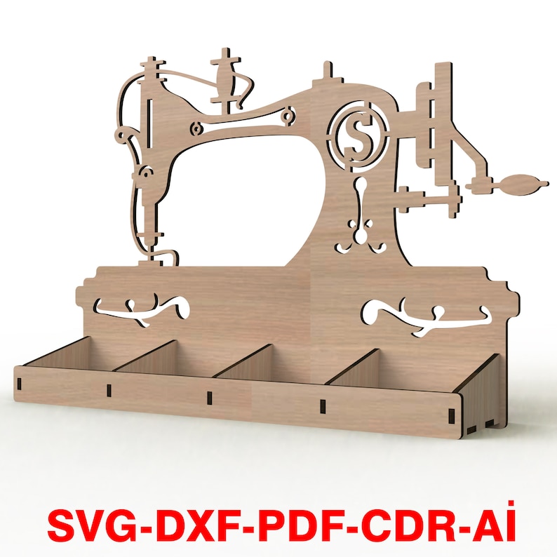 Sewing Machine Organizer Cut Files. Digitall Download. Svg-cdr-pdf-dxf ...