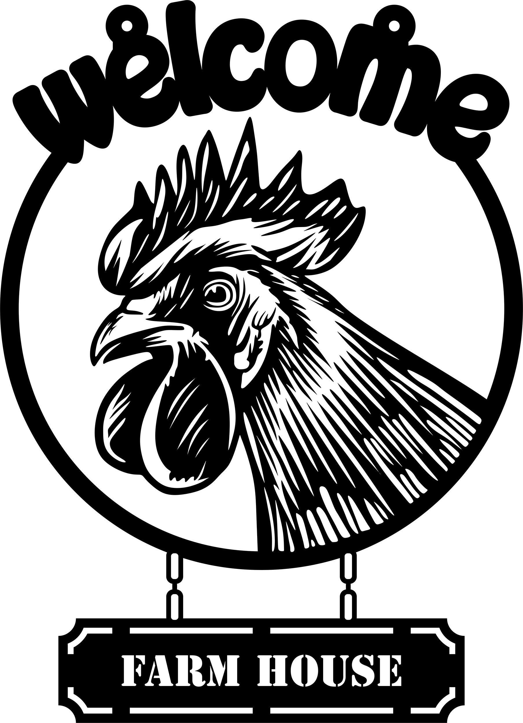 Welcome Sign for Farms. Laser Cutting and Cnc Cutting Plans. Digital ...