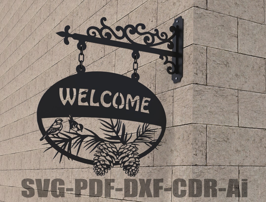 Welcome Sign for Farms. Laser Cutting and Cnc Cutting Plans. Digital ...