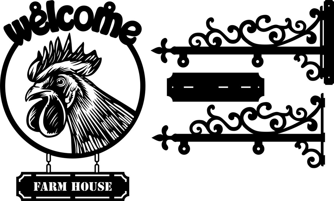Welcome Sign for Farms. Laser Cutting and Cnc Cutting Plans. - Etsy