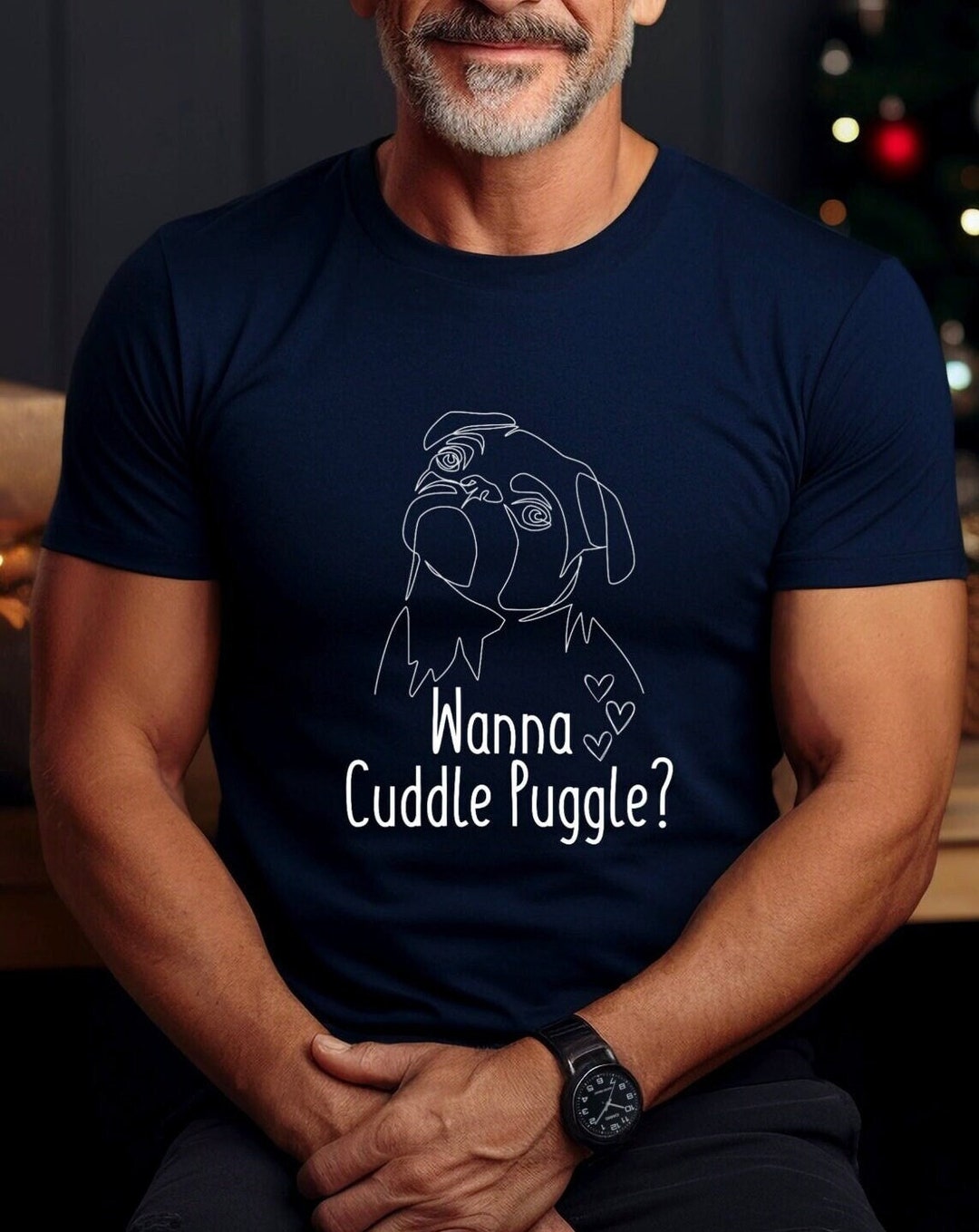 Wanna Cuddle Puggle Tshirt, Cute Pug Shirt, Funny Pug Tshirt,, Dog Line ...