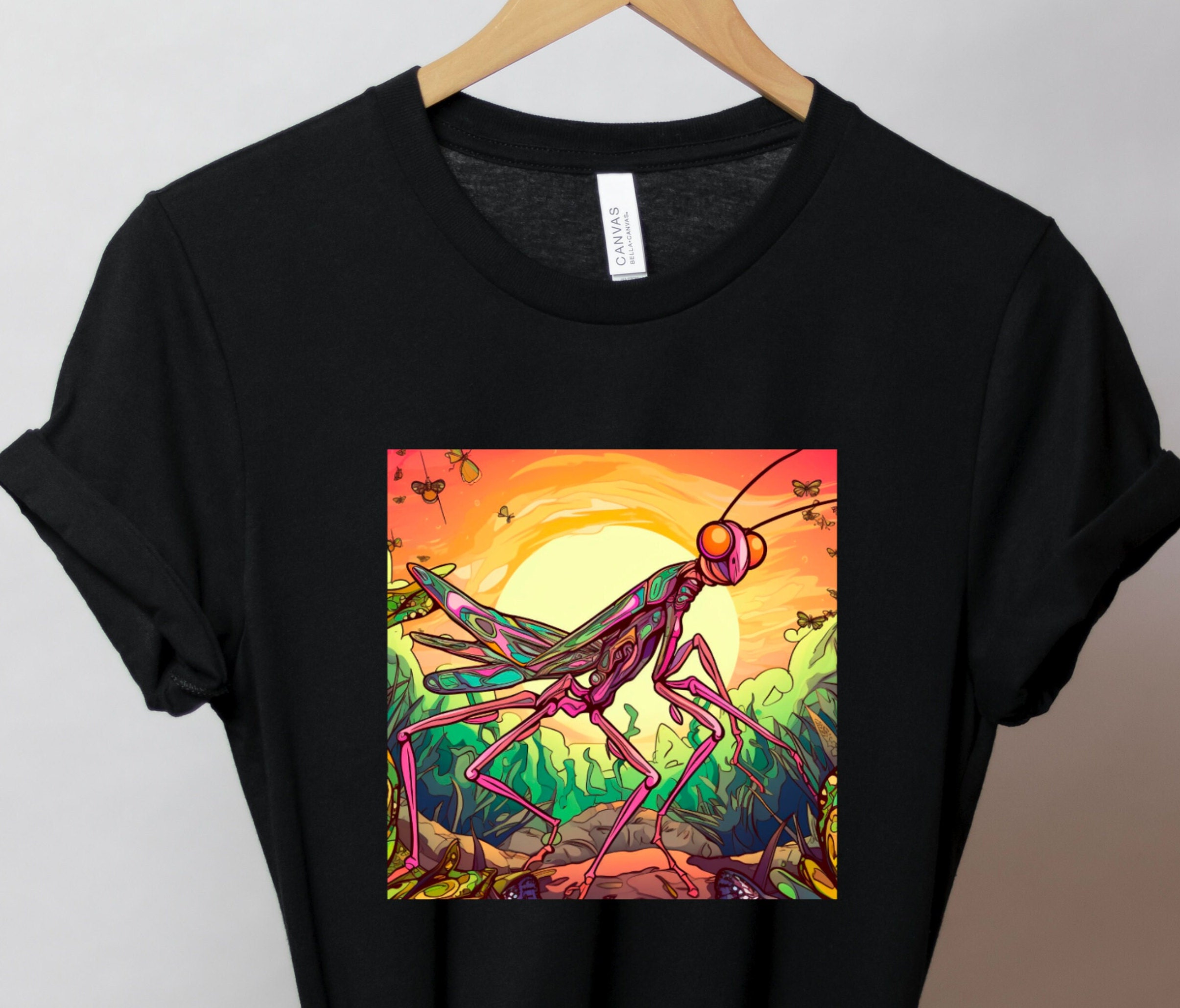 Alien Mantis Shirt Colorful Insect Tee Praying Mantis Shirt - Etsy