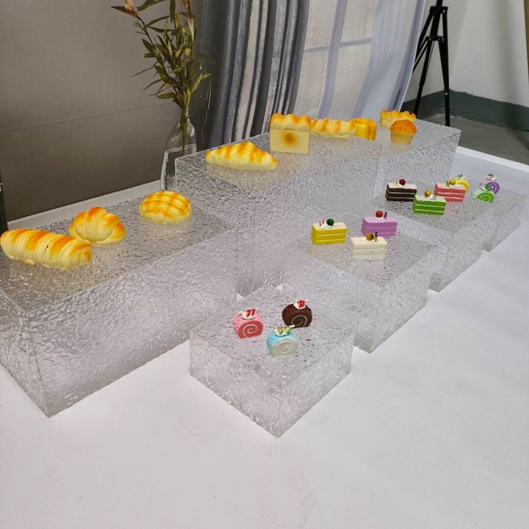 7 or 14 Pieces of Acrylic Display Boxes, Acrylic Display Stands, Food ...