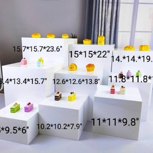 9 Pieces Acrylic Display Boxes, Acrylic Display Stands, Food Display ...