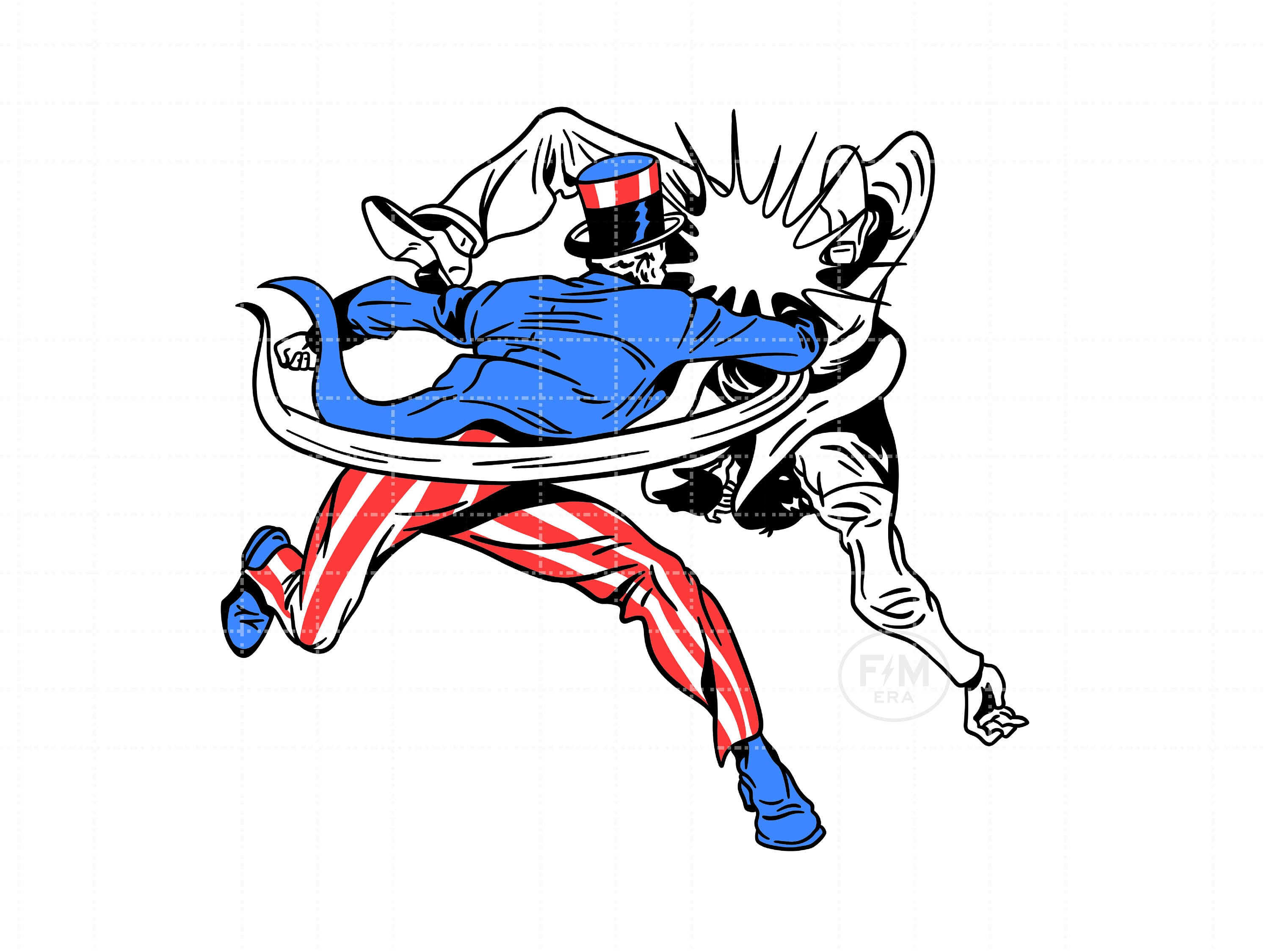 Uncle Sam Shirt SVG PNG Clipart Fighting Illustration EPS File Digital ...