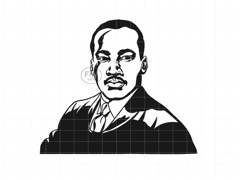 MLK Svg Png Eps Martin Luther King Jr. Digital Illustration T Shirt ...