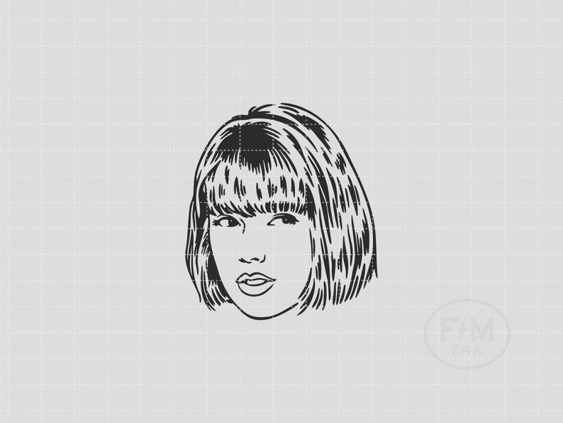 Taylor Swift Illustration SVG PNG EPS Dxf Instant Digital Download ...