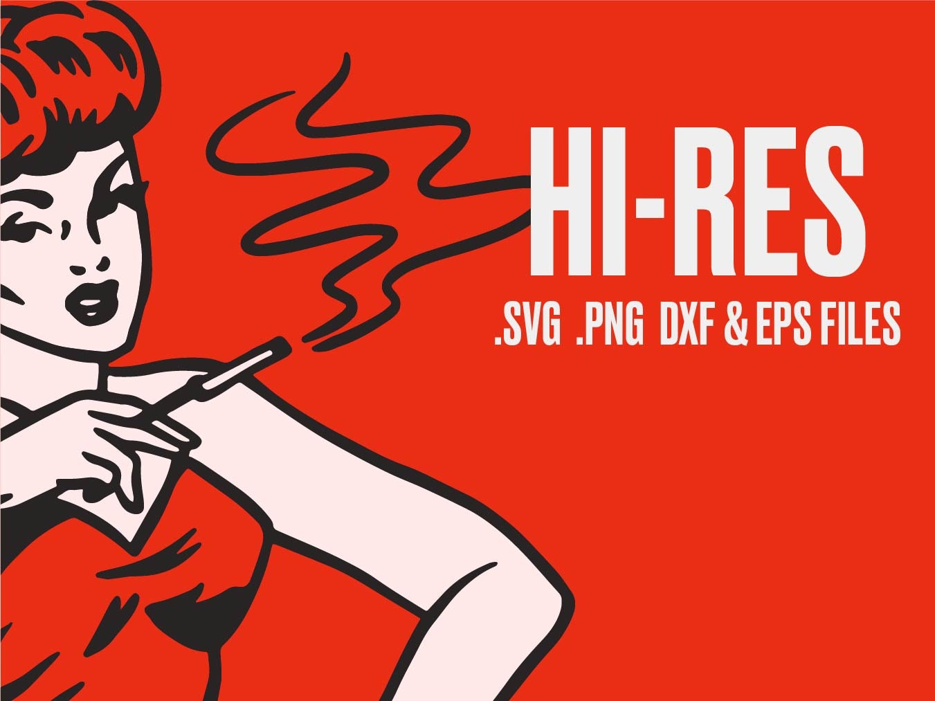 Retro Women SVG PNG EPS Badass Pulp Comic Dxf Sublimation - Etsy