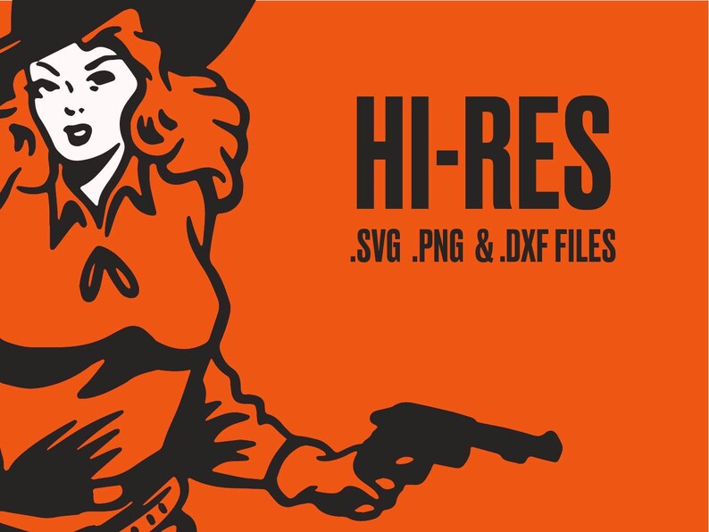 Cowgirl SVG Country Western Illustration Pinup Vintage Retro PNG EPS ...