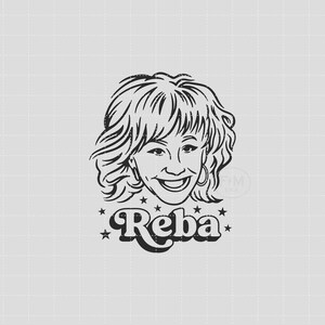 Reba Shirt SVG PNG EPS Dxf - Digital Illustration - Country Western ...