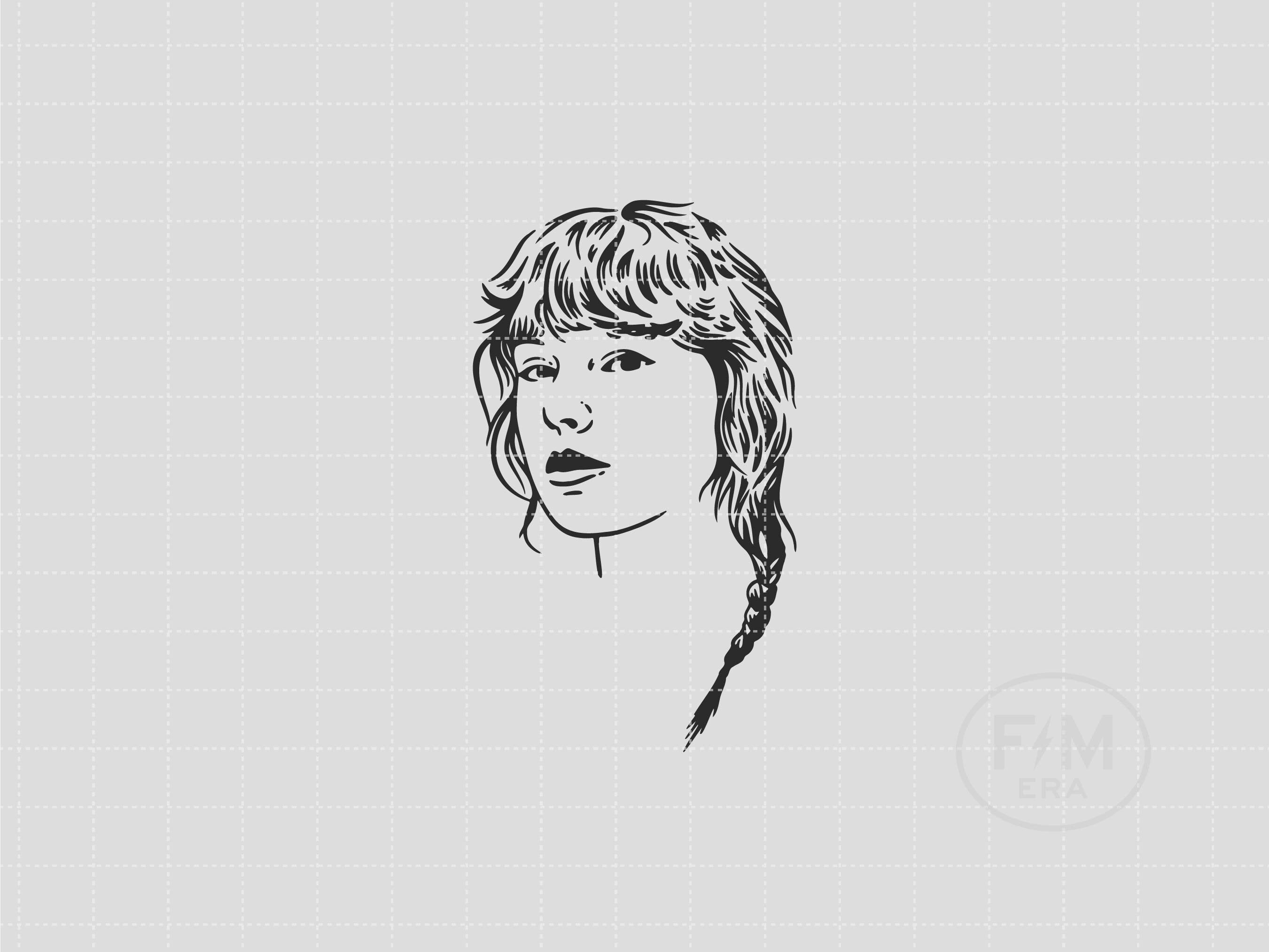 Taylor Swift Ilustración SVG PNG EPS dxf Descarga instantánea - Etsy México