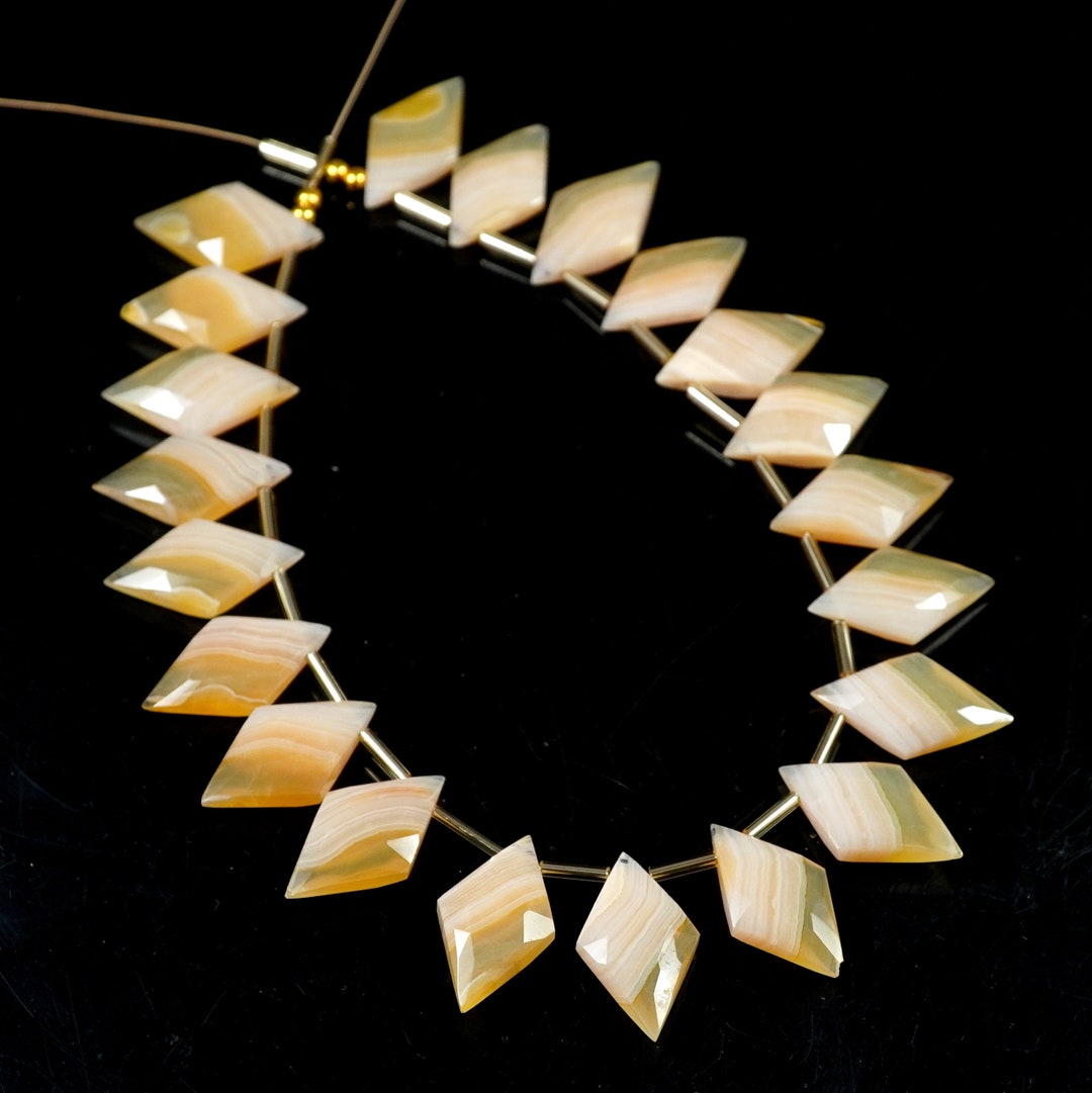 Gawa Agate cut Gemstone line 21 piece Size 23x13x6 MM CT . 169 - Etsy 日本