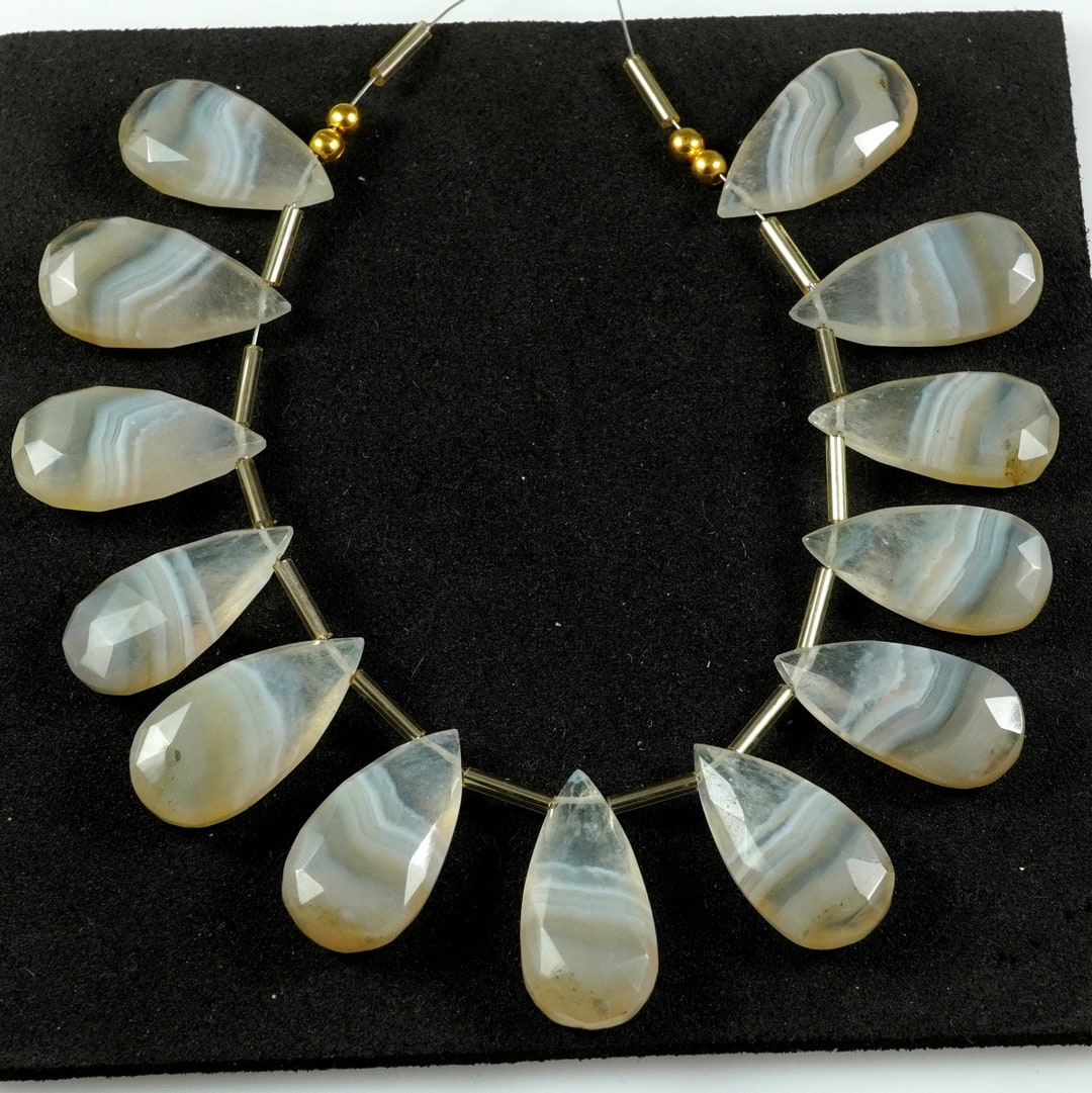 Gawa Agate Cut Gemstone Line 13 Piece Size 11x21x6 MM CT . 132 - Etsy