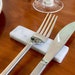 Cutlery Rest Set in White Pearl Marble knife Holder Lifestyle Marble ...