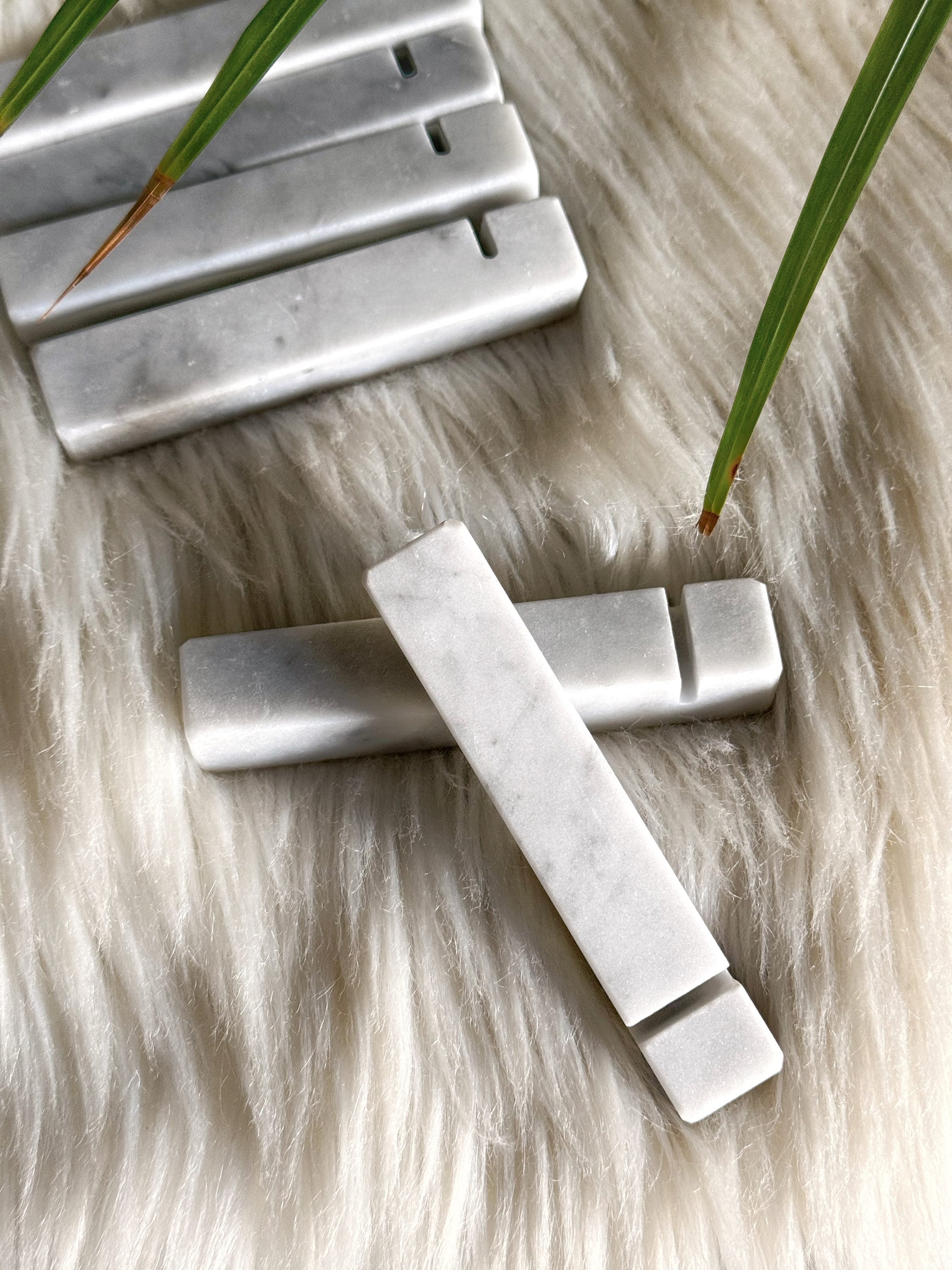 Cutlery Rest Set in White Carrara Marble knife Recess Model - Etsy