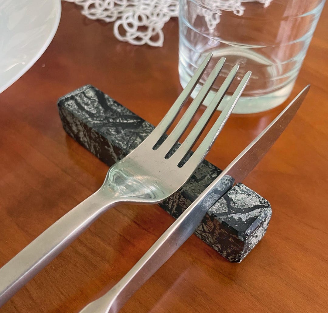Cutlery Rest Set in Green Guatemala Marble (knife Holder) - Lifestyle ...
