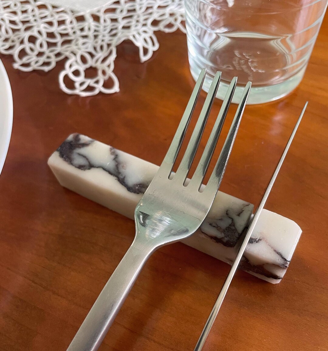Cutlery Rest Set in Calacatta Viola Marble (knife Holder) - Lifestyle ...