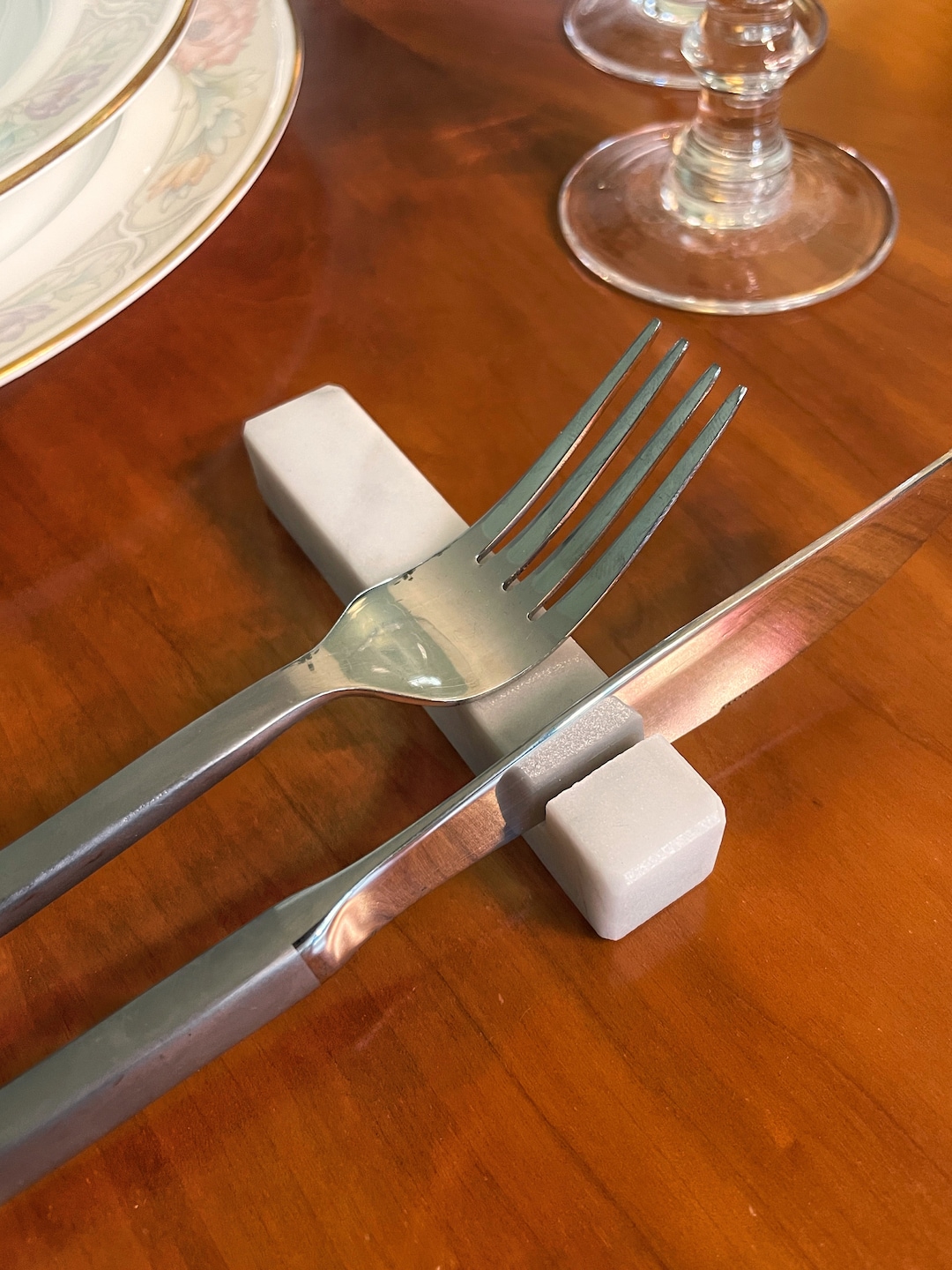 Cutlery Rest Set in White Carrara Marble (knife Holder) - Lifestyle ...